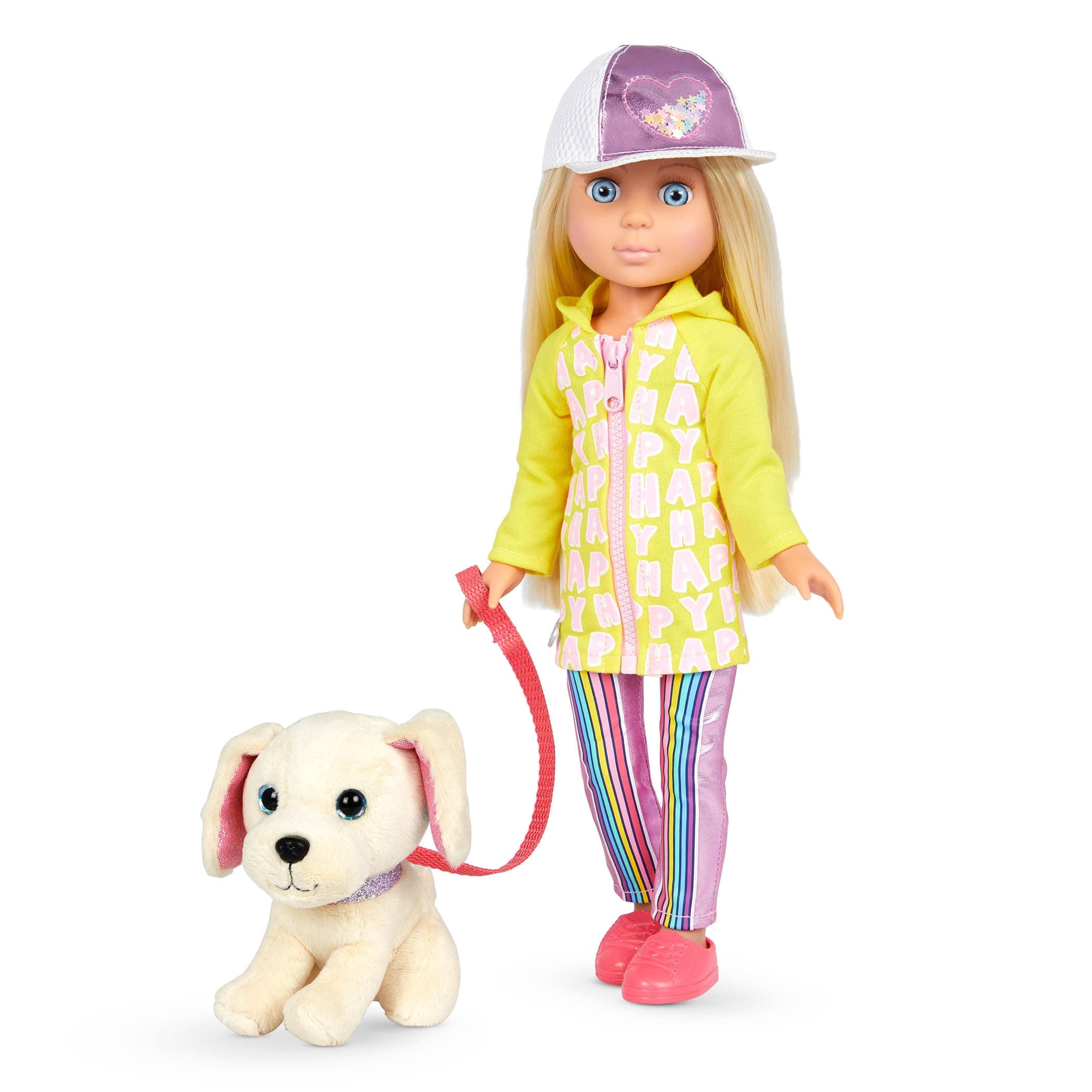 Glitter Girls - 14-inch Doll & Pet - Blue Eyes & Blonde Hair-Plush ...