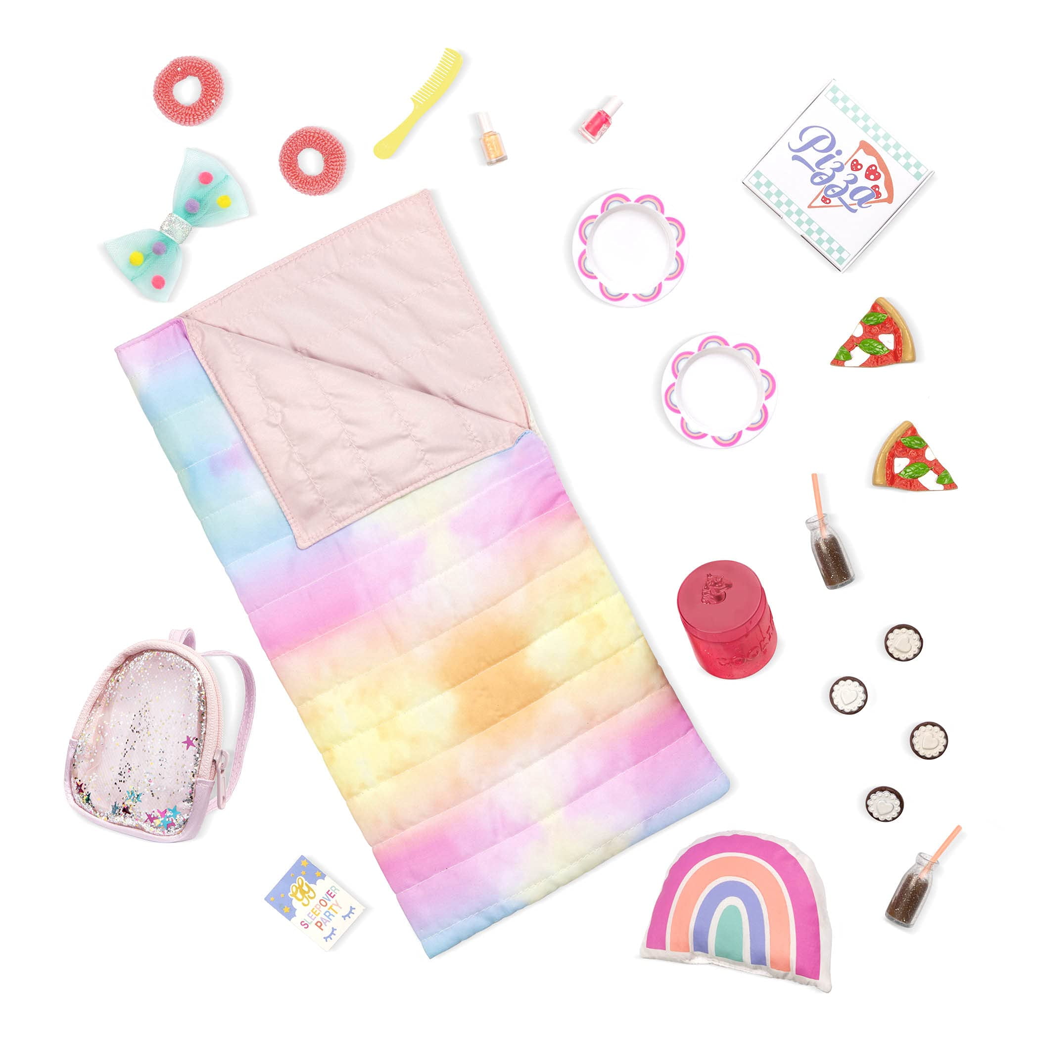 Glitter Girls – Sleepover Party & Backpack Set – Tie-Dye Sleeping Bag ...