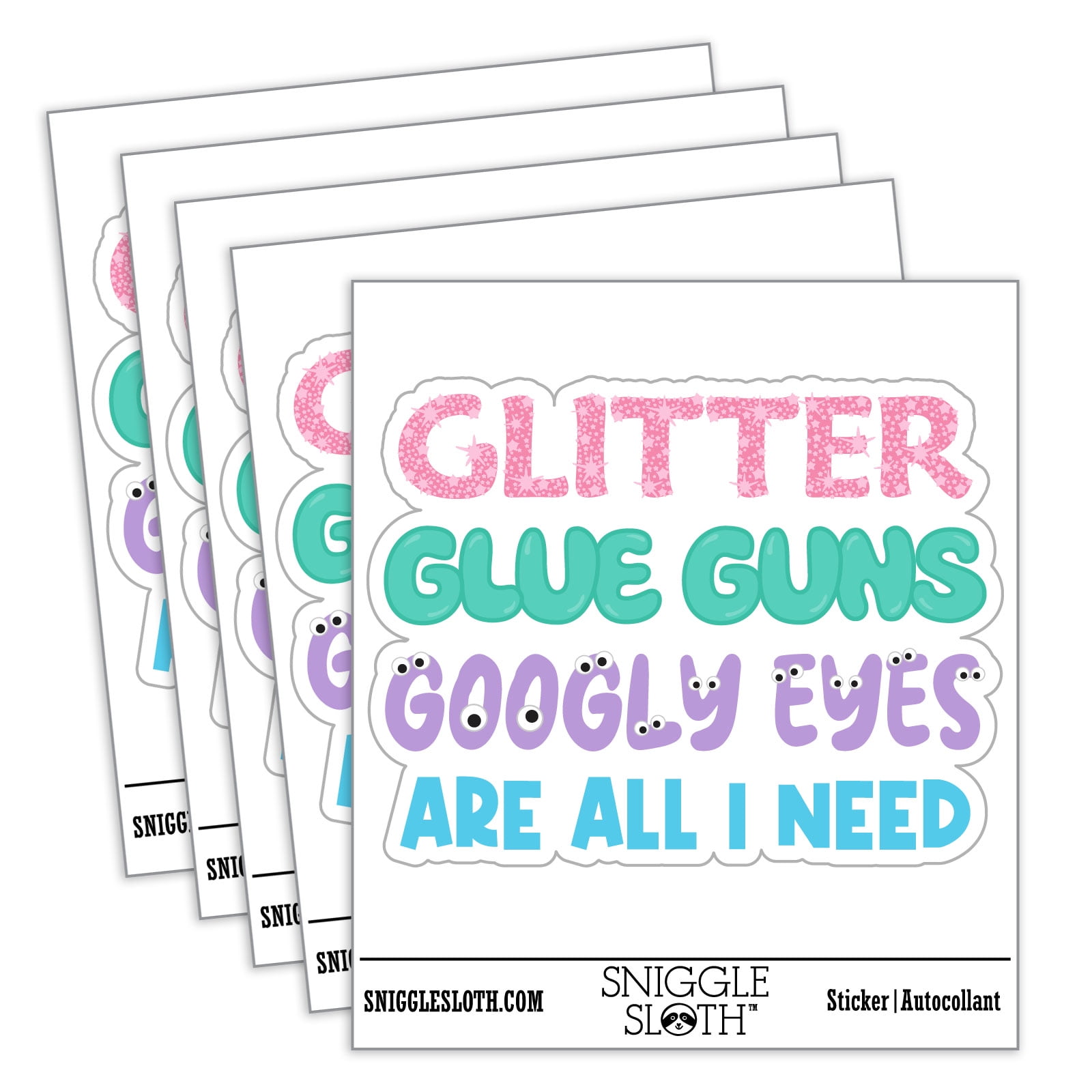 Glitter Glue Guns and Googly Eyes Crafting Car Window Bumper Water ...