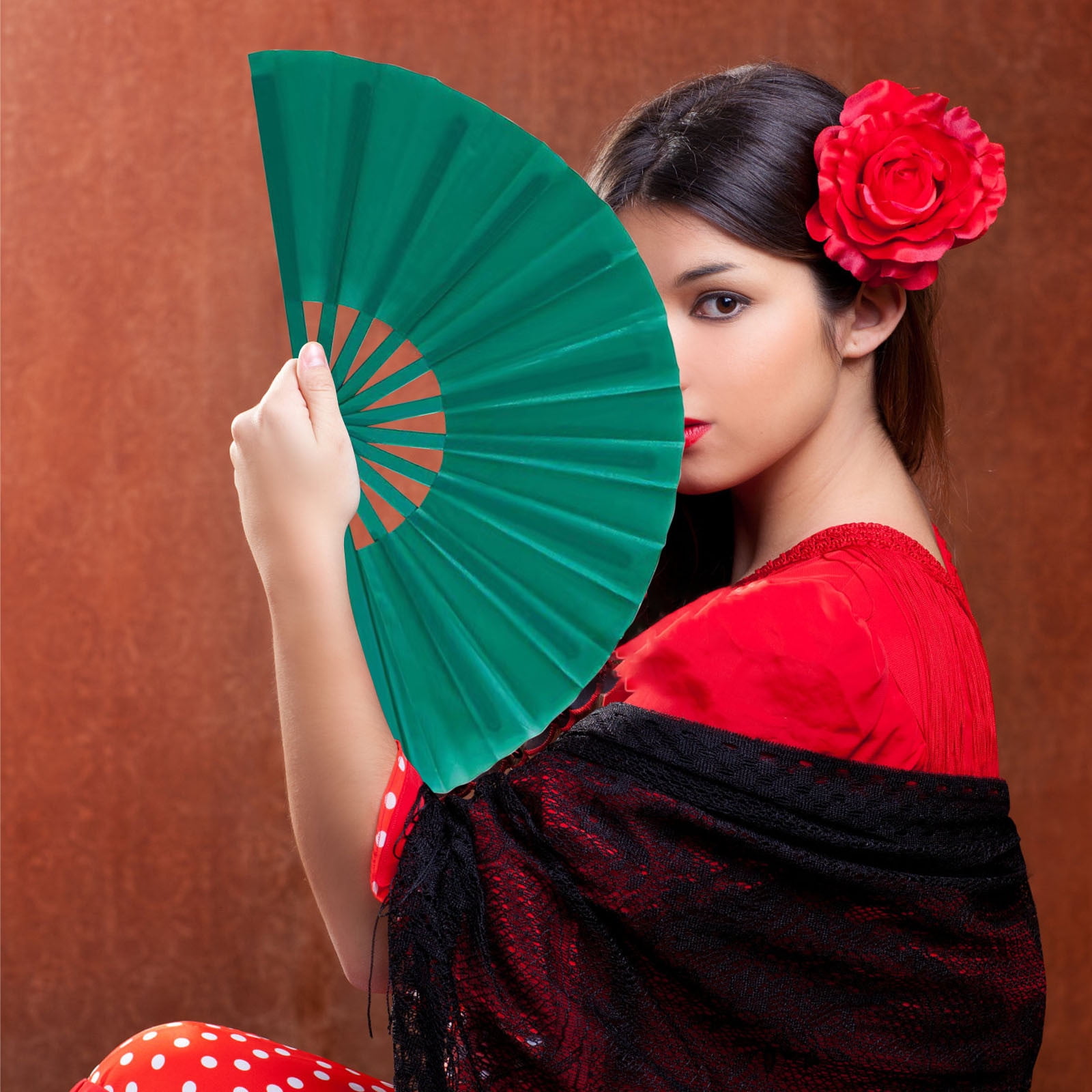 Glitter Hanfu Fan, Magnetic Suction Folding Fan, 33cm Diameter, Glitter ...