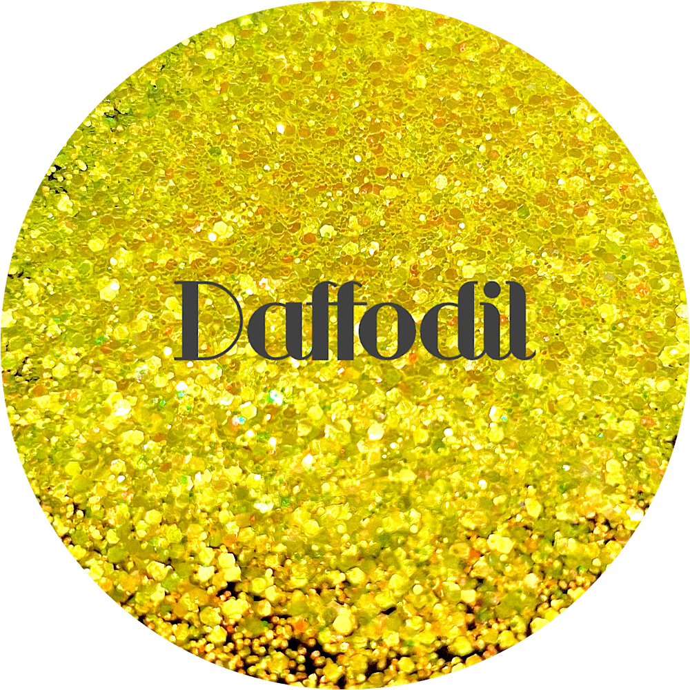 Glitter Heart Co. - High Quality Polyester Glitter - 2 oz Bottle - Daffodil - Yellow Small ...