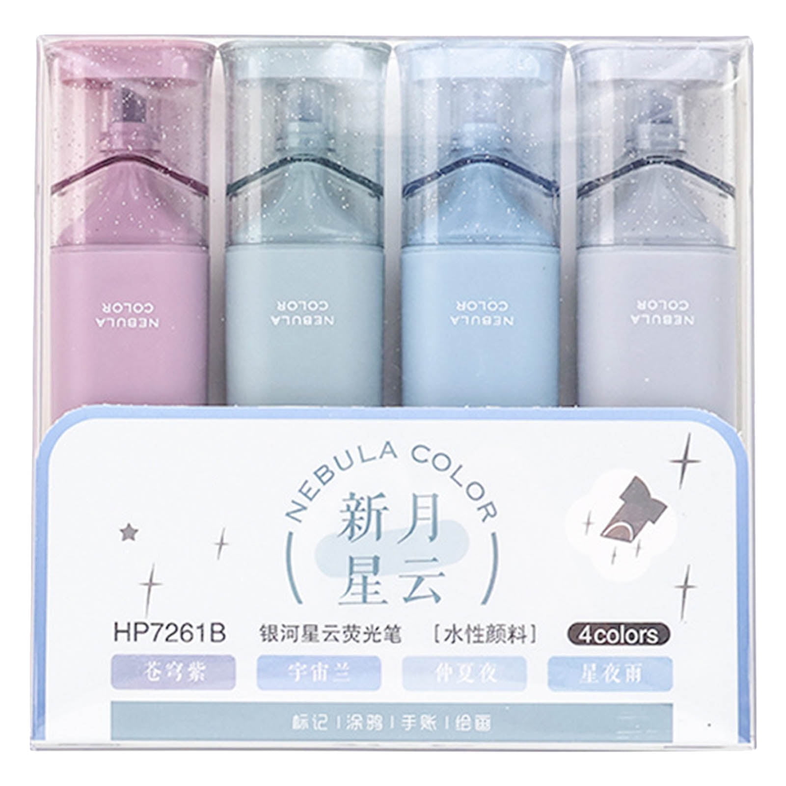 Glitter Highlighter Pens- Smudge-Proof, Smooth Writing, Colorful ...