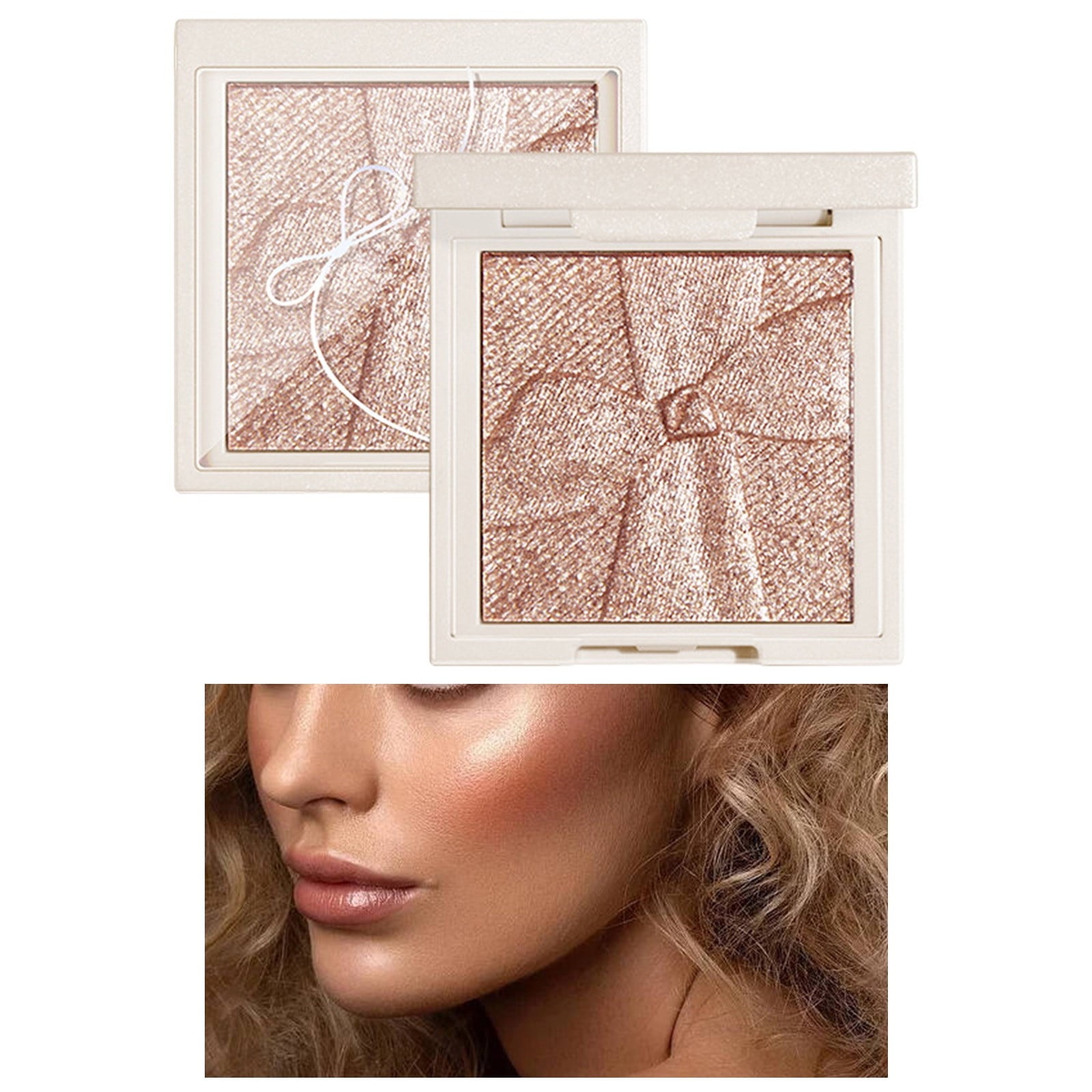 Glitter Highlighting Powder Makeup Bowknot Brighten Shimmery Metallic ...