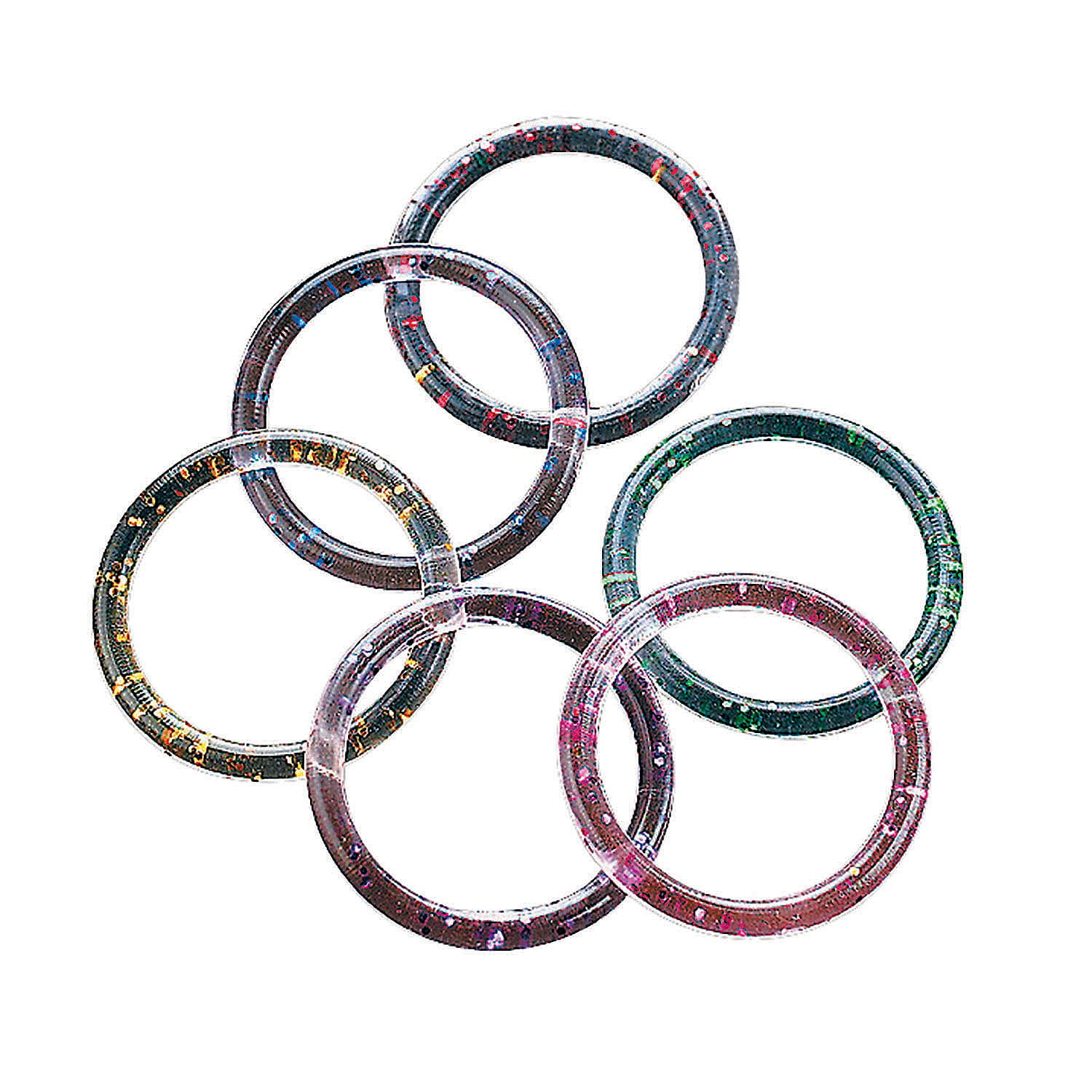 Fun Express Glitter Jelly Rings, 144 Pieces, Assorted Colors, Kids ...