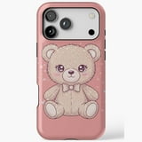Glitter Kawaii Teddy Bear Art Phone Case for iPhone 11 12 13 14 15 16 ...