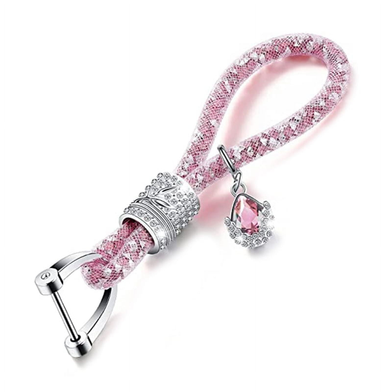 Glitter Key Chains Women Key Fob Rhinestones Key Ring Shiny Fob ...