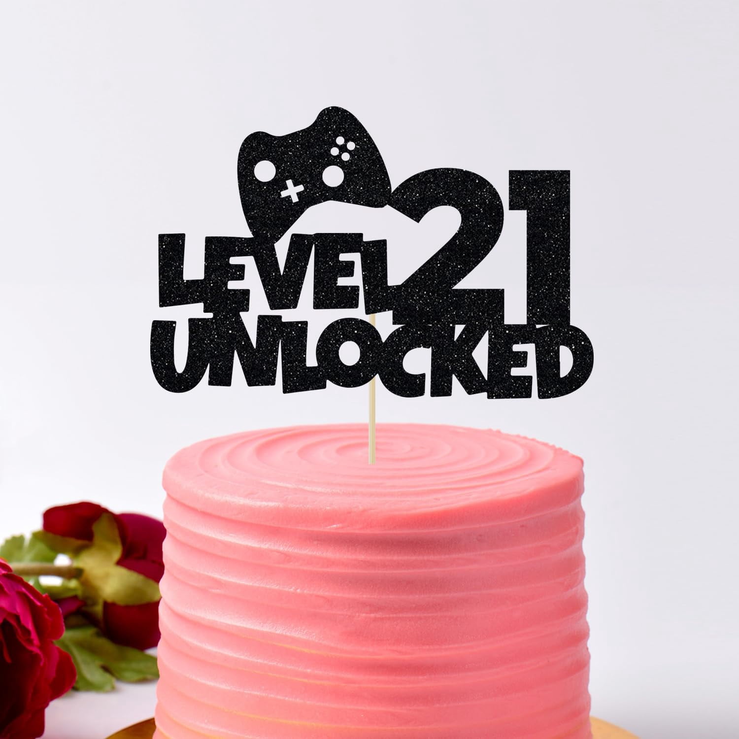 Glitter Level 21 Unlocked Cake Topper RST1 - Happy 21st Birthday Cake ...