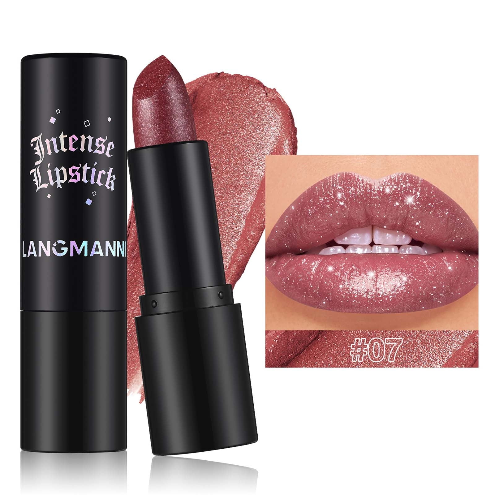 Glitter Lipstick Metallic Matte Texture Bold Sparkle Finish Long ...