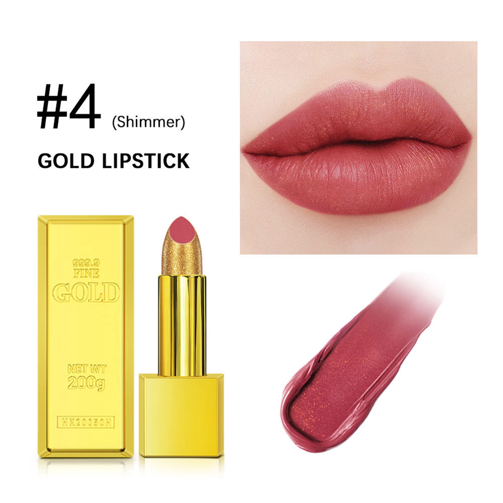 Glitter Lipstick Shimmer Metallic Sparkling Classic Red Shade Long ...