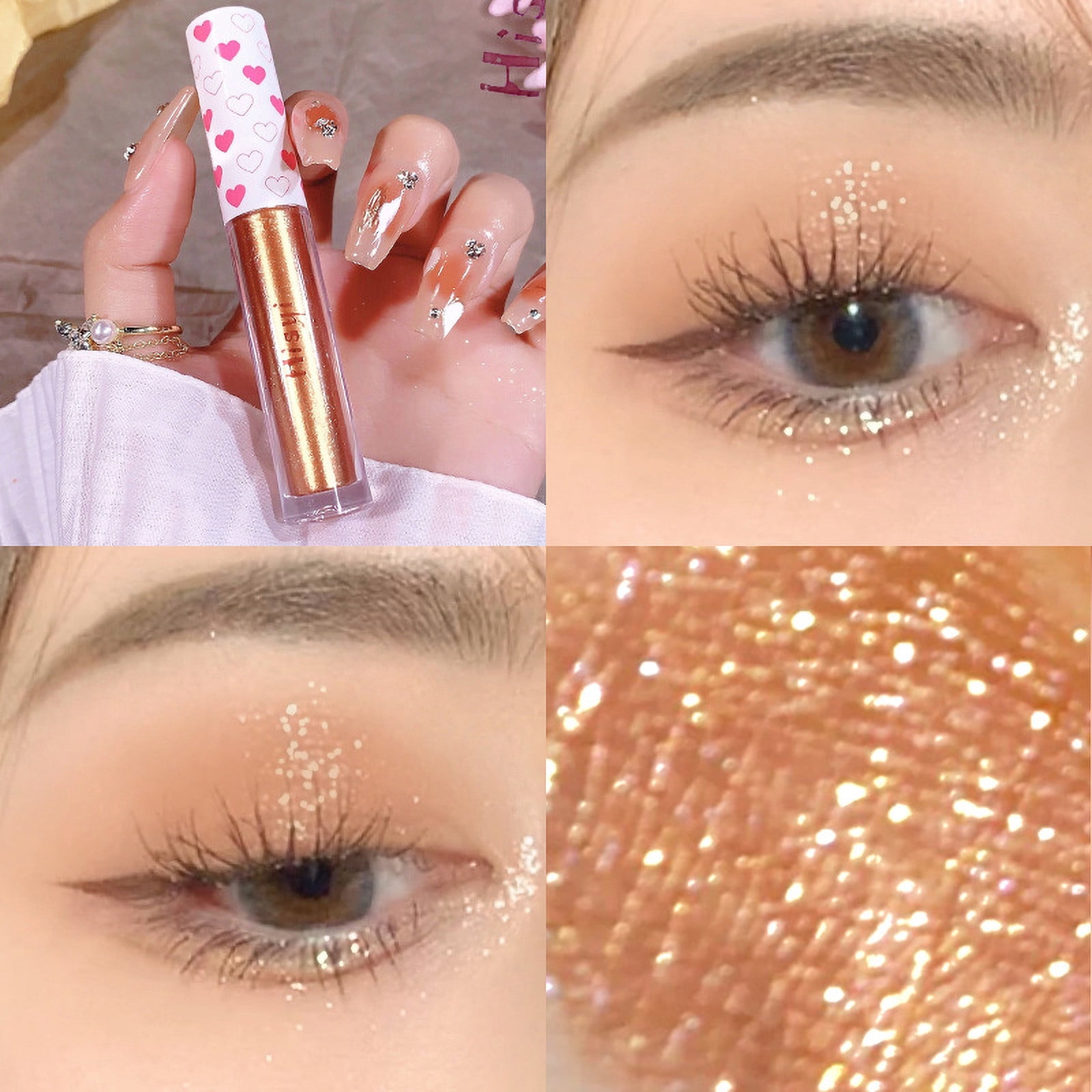 Glitter Liquid EyeshadowPearlescent Single Color, Adds Sparkle and ...