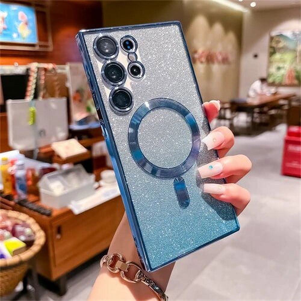 Glitter Magnetic Case For Samsung Galaxy S24 S23 S22 S21 S20 Note20 Plus Ultra S20FE S21FE S23FE ...