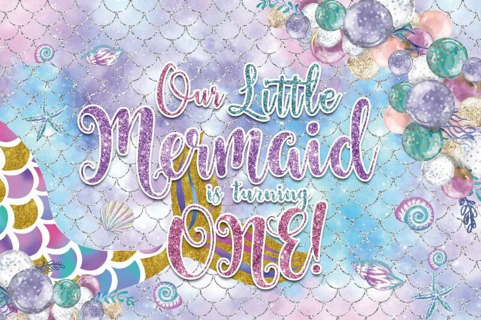 Glitter Mermaid Scales Birthday Backdrop Under The Sea Baby Shower ...