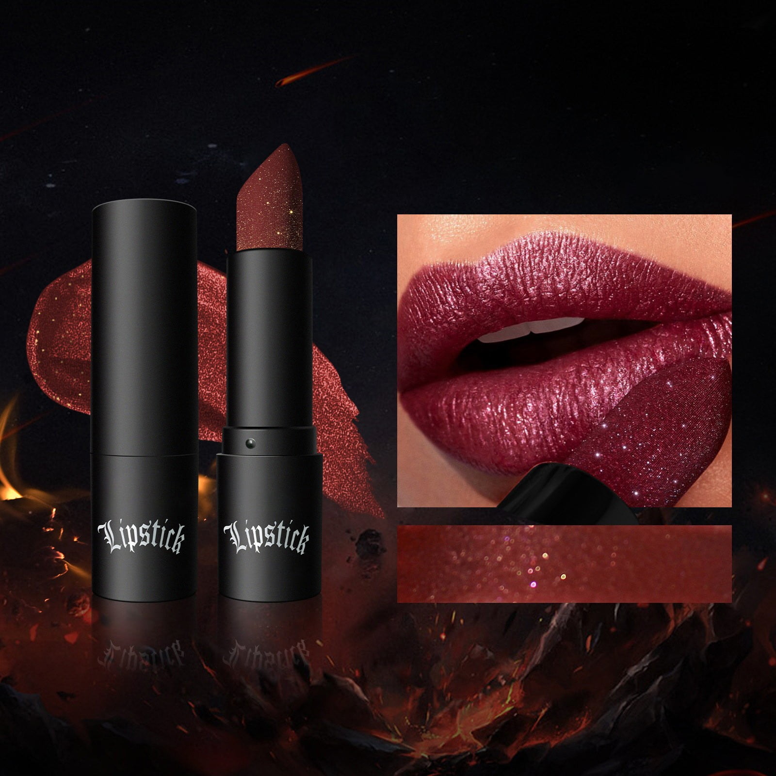 Glitter Metallic Colors Lipstick 7 Colors Long Lasting Colourful ...