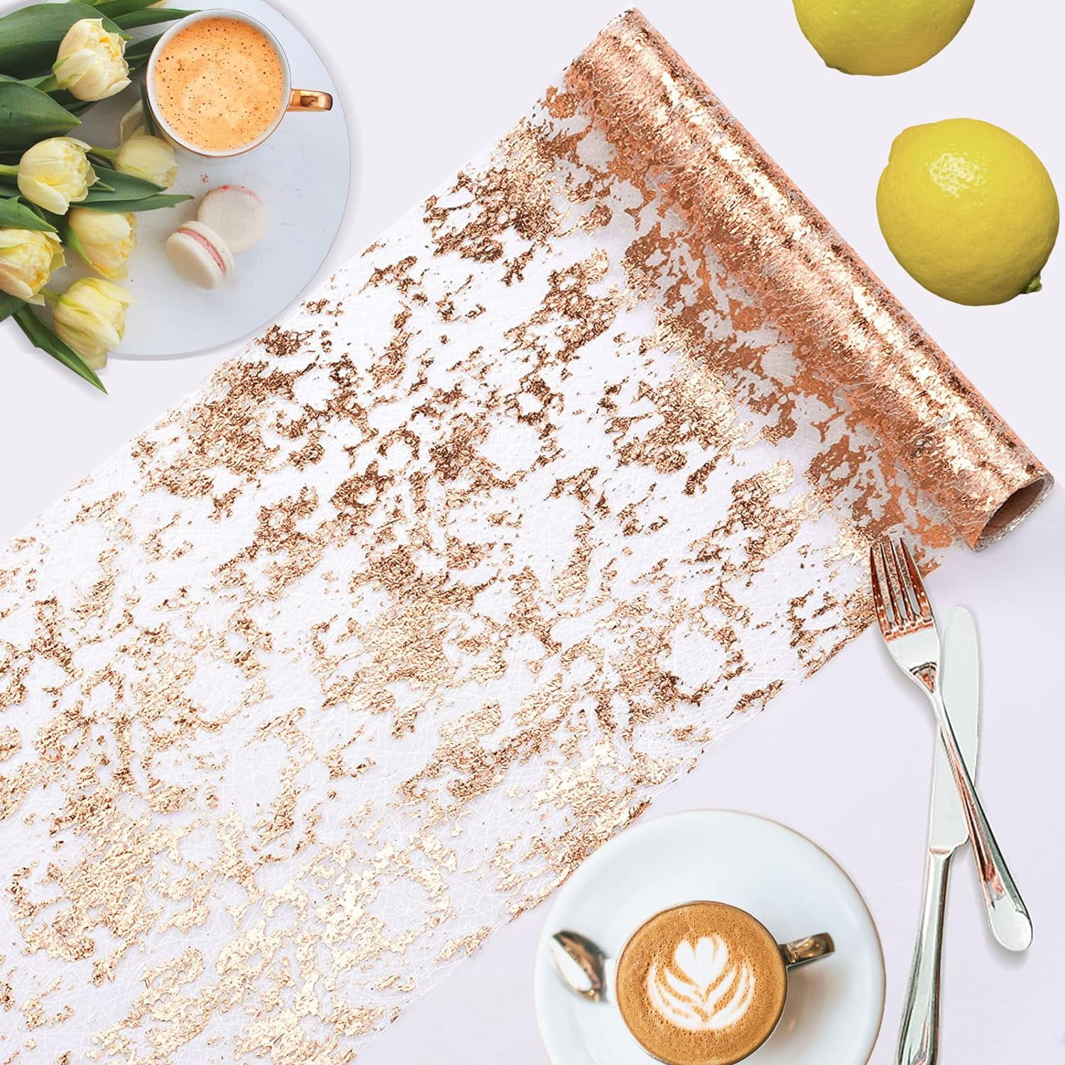 Glitter Metallic Table Runners Thin Mesh Sparkle Table Runner Roll ...