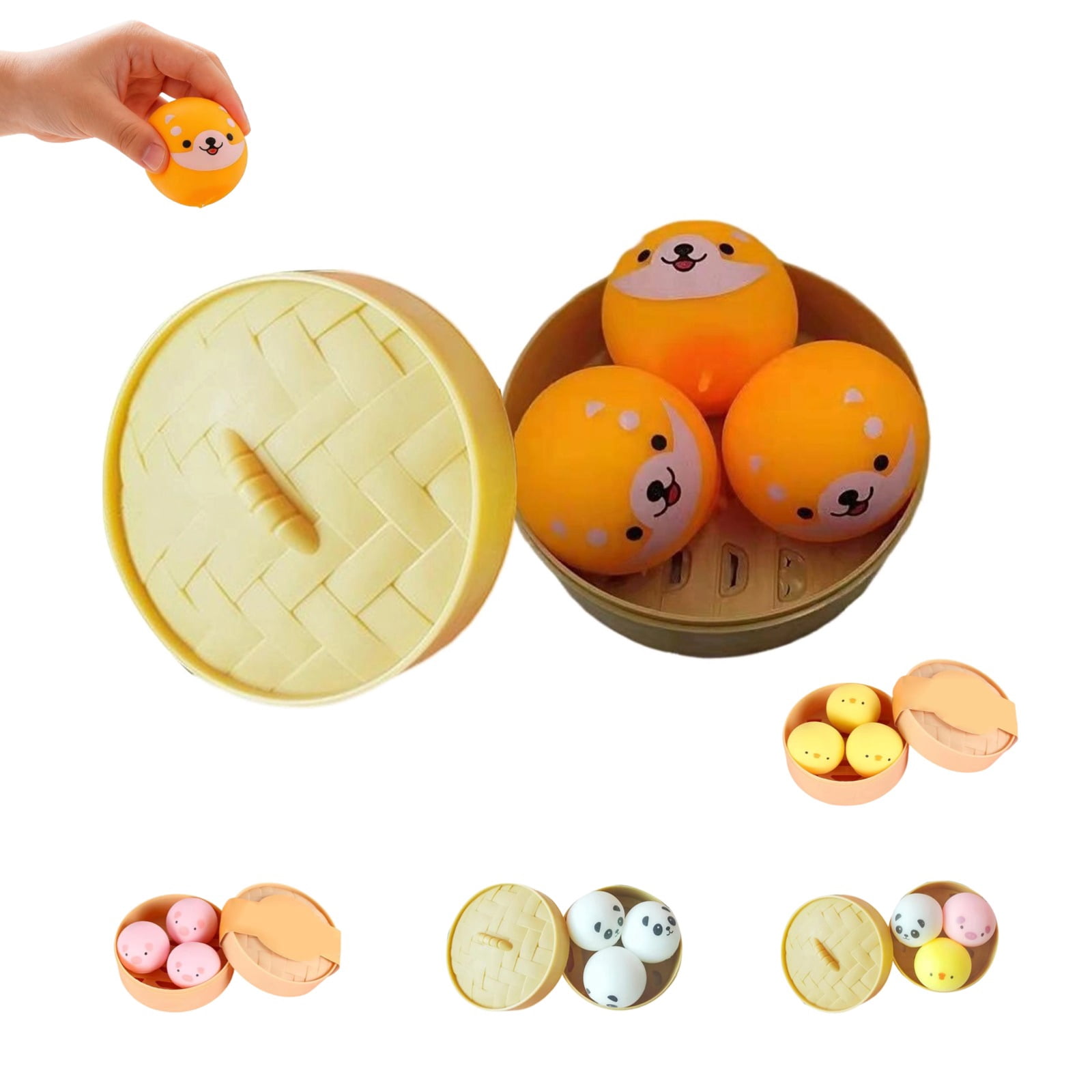 Glitter Mini Monkey Dumpling Squishies, Squishies Cute Dumpling, Fidget ...
