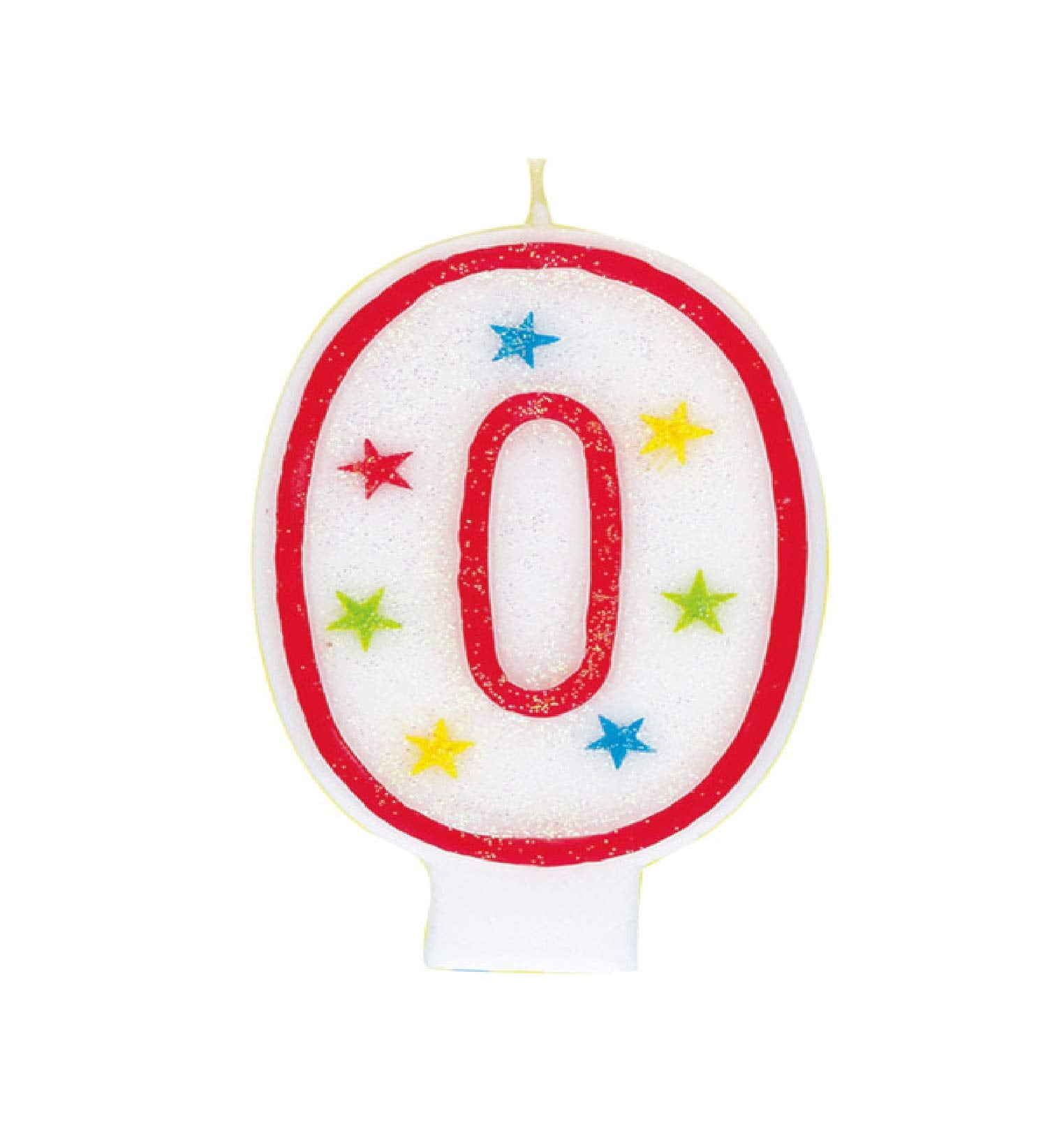 Glitter Number 0 Birthday Candle & Happy Birthday Cake Topper - Walmart.com