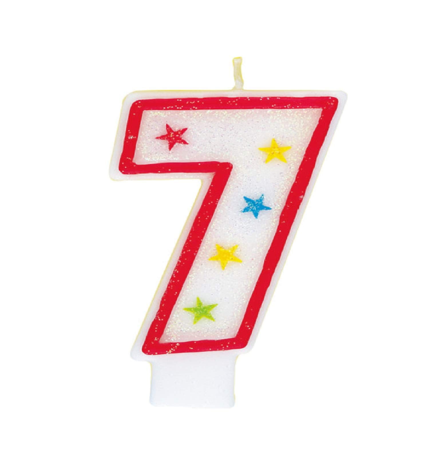 Glitter Number 7 Birthday Candle & Happy Birthday Cake Topper - Walmart.com