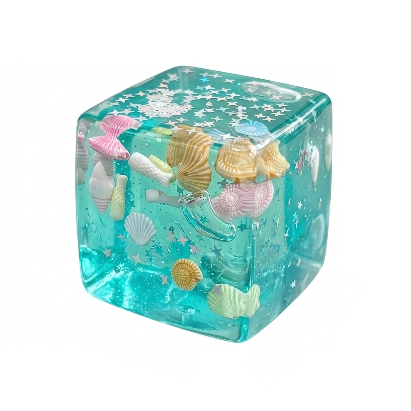 Glitter Ocean Cubes Slow Rising Squeeze Toys, Ocean Cubes Sugar Squishy ...