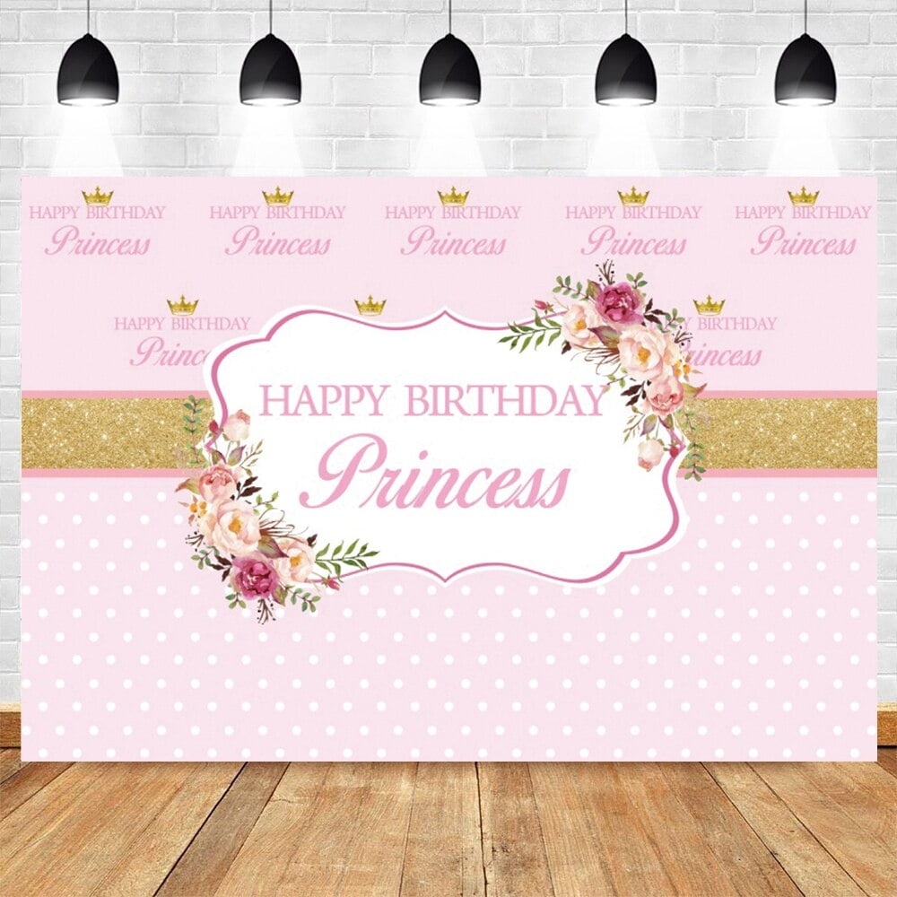 Glitter Pink Birthday Party Decoration For Photography Customize ...