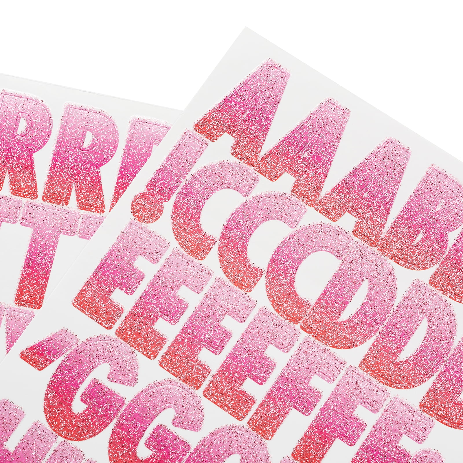 Recollections Glitter Pink Ombre Alphabet Stickers, 1.25 Inch, 112 ...