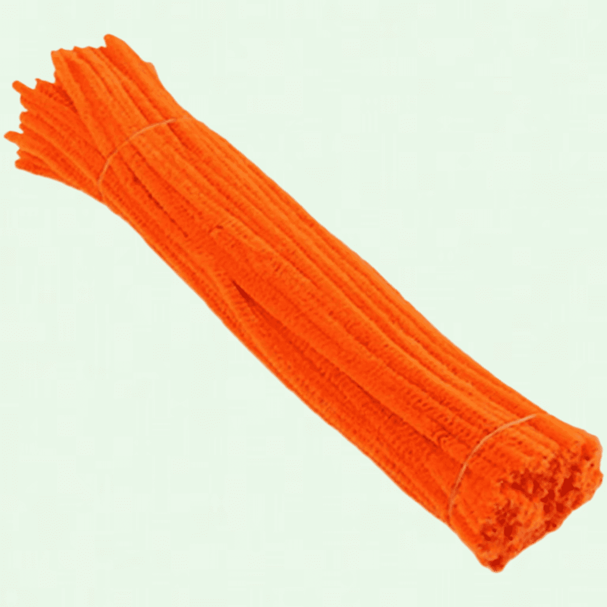 Glitter Plush Pipe Cleaner Craft Kit - High Stem Density, Orange Red ...