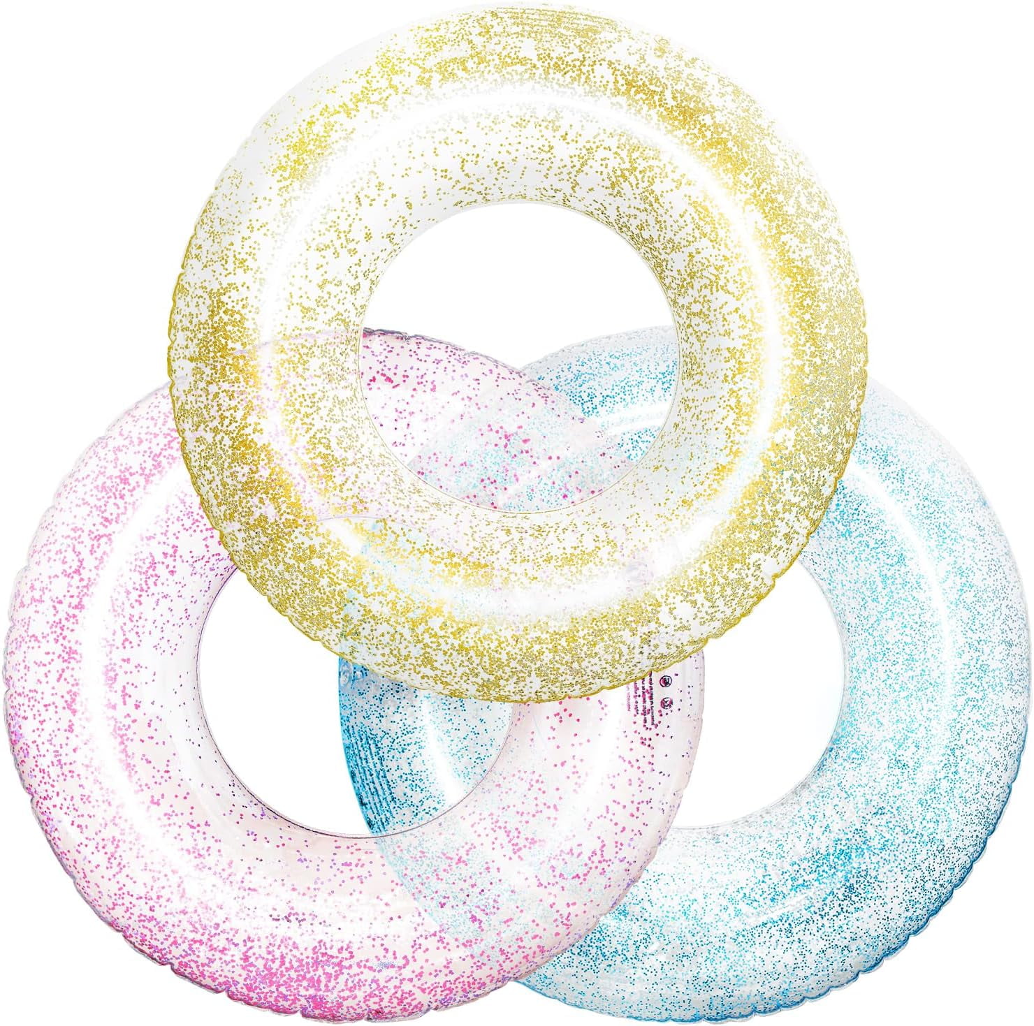 Pool Floats, Glitter Pool Float with Confetti, Summer Pool Floats Tube ...
