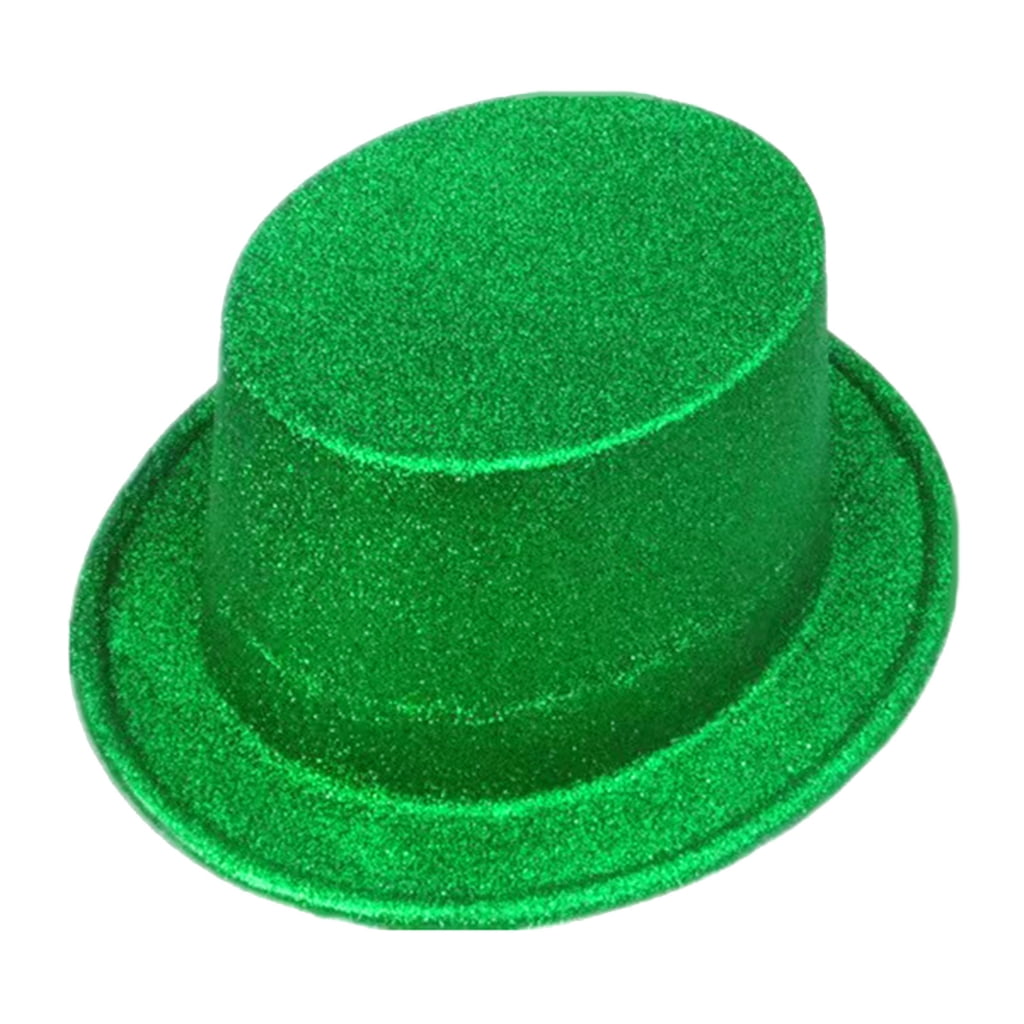 Glitter Powder Cowboy Top Hat Wide Brim Party Sparkling Fedora Cap Head ...