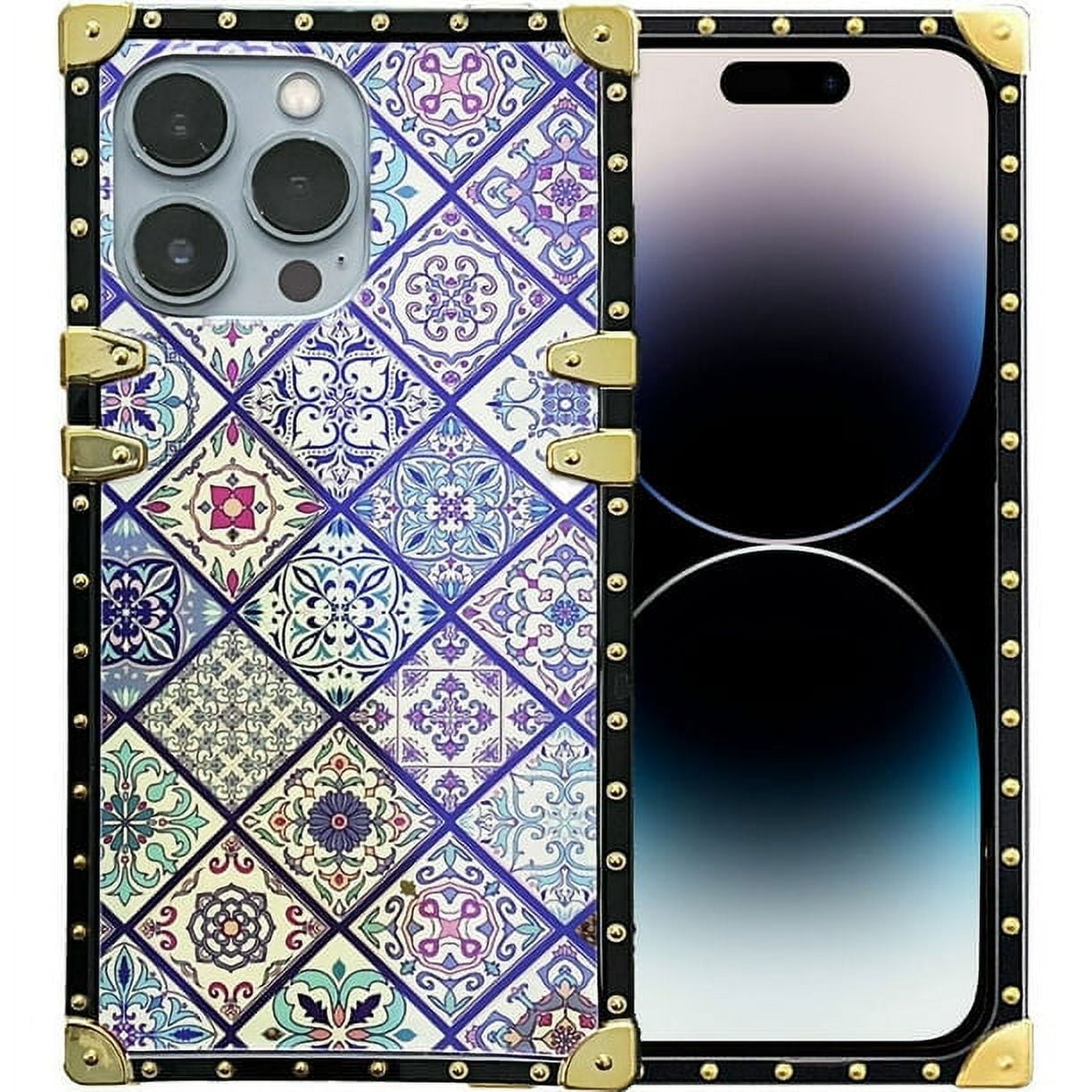 Glitter Rectangle Case for iPhone 15, Slim Shockproof Bumper Phone Case ...