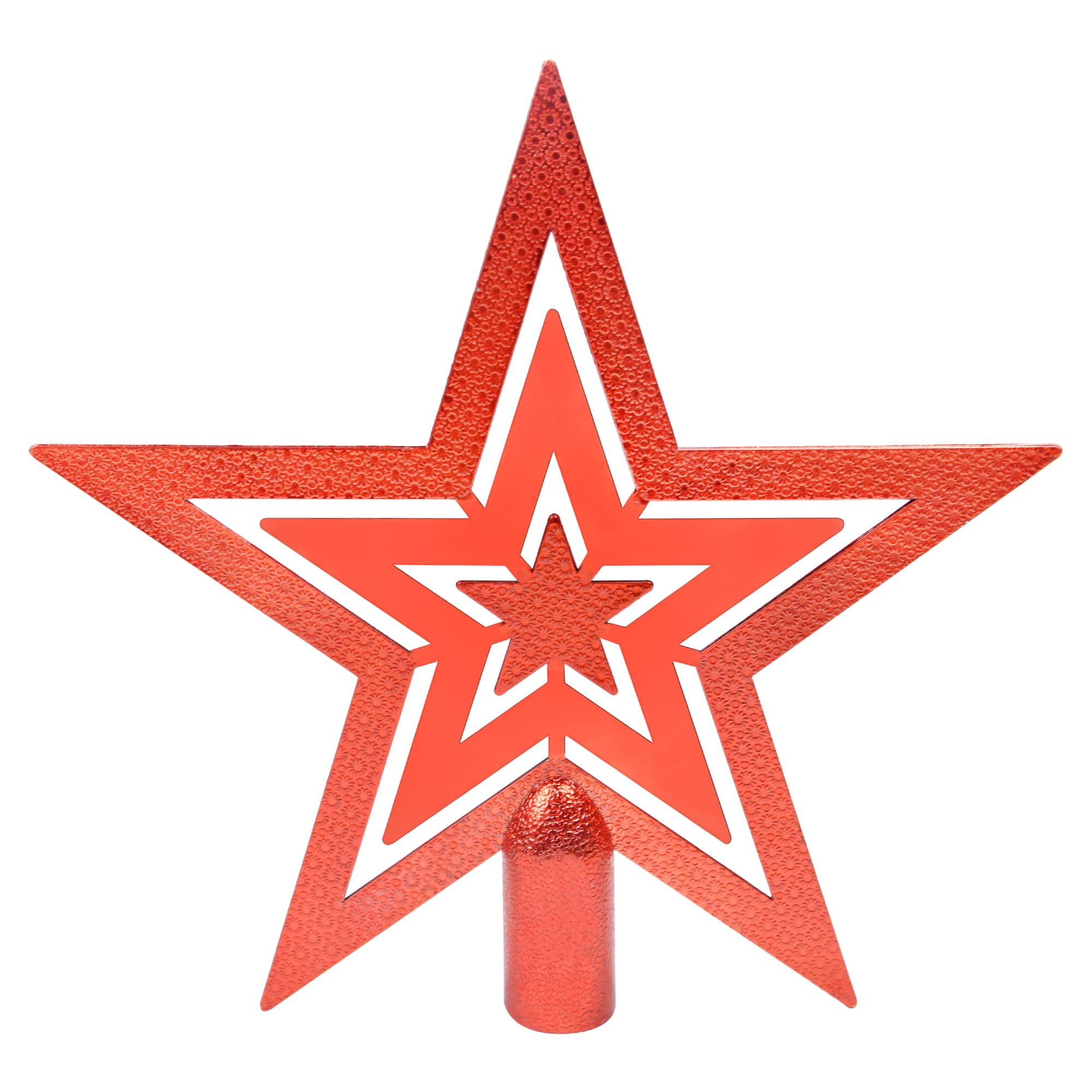 Glitter Red Tree Topper Star Christmas Tree Topper Decoration ...