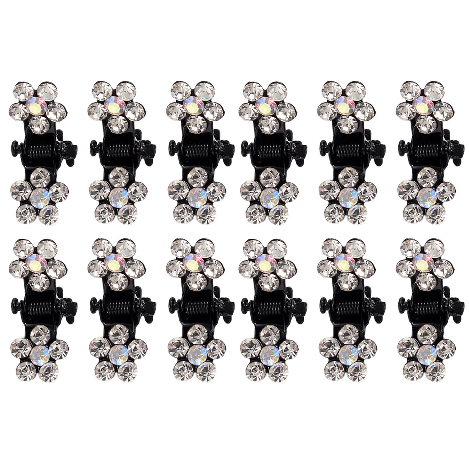 Glitter Rhinestone Metal Hair Clips with Teeth Design Secure No- Jaw ...