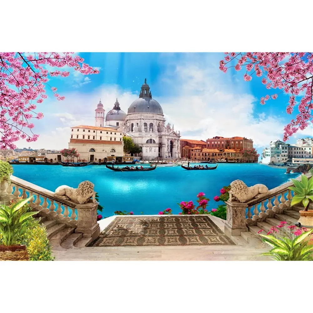 Natural Scery Landscape Photography Backdrop Gard Park Resort City ...