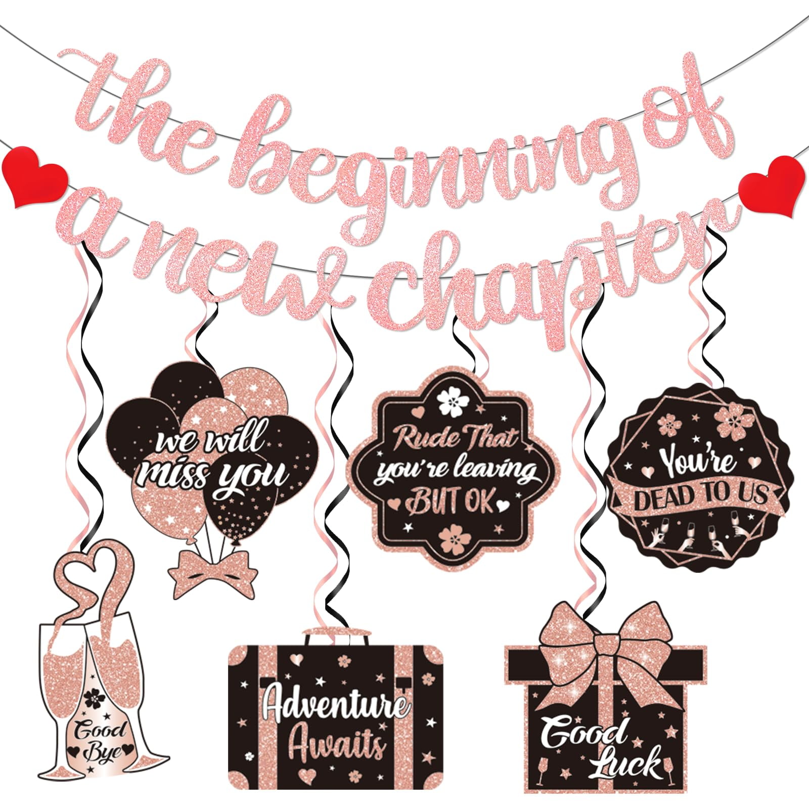 Glitter Rose Gold The IFF17 Beginning of a Banner, Going Away Party ...