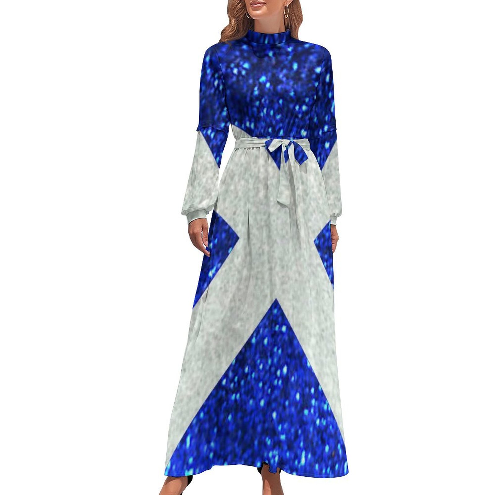 Glitter Scotland Flag Long Dress summer dresses for women women's ...