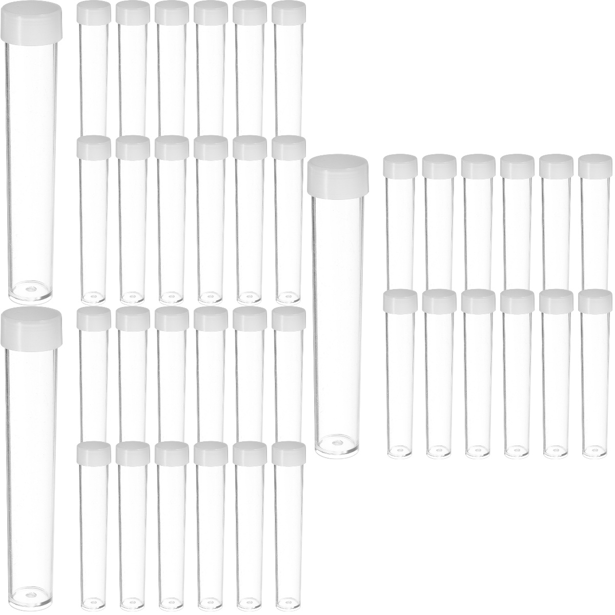 Glitter Sequin Empty Bottle Round Test Tubes Transparent 90 Pcs Sequins ...