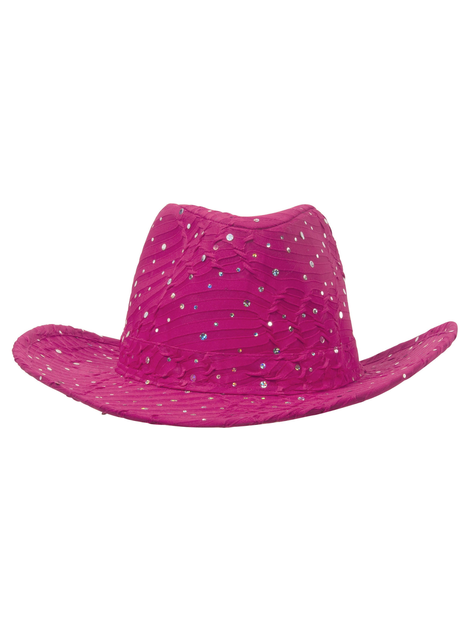 Glitter Sequin Trim Cowboy Hat - Hot Pink - Walmart.com