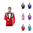 Glitter Sequin Wing Design Stage Performance Jacket for Men, Formal ...