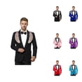 Glitter Sequin Wing Design Stage Performance Jacket for Men, Formal ...