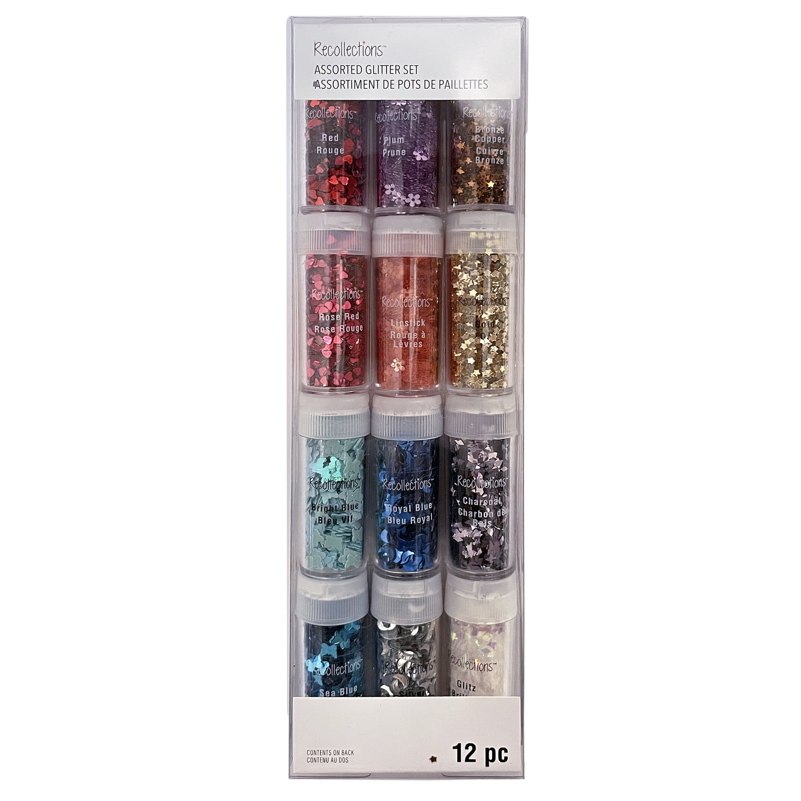 Glitter Shapes Pack by Recollections - Assorted Glitter Set for Resin ...