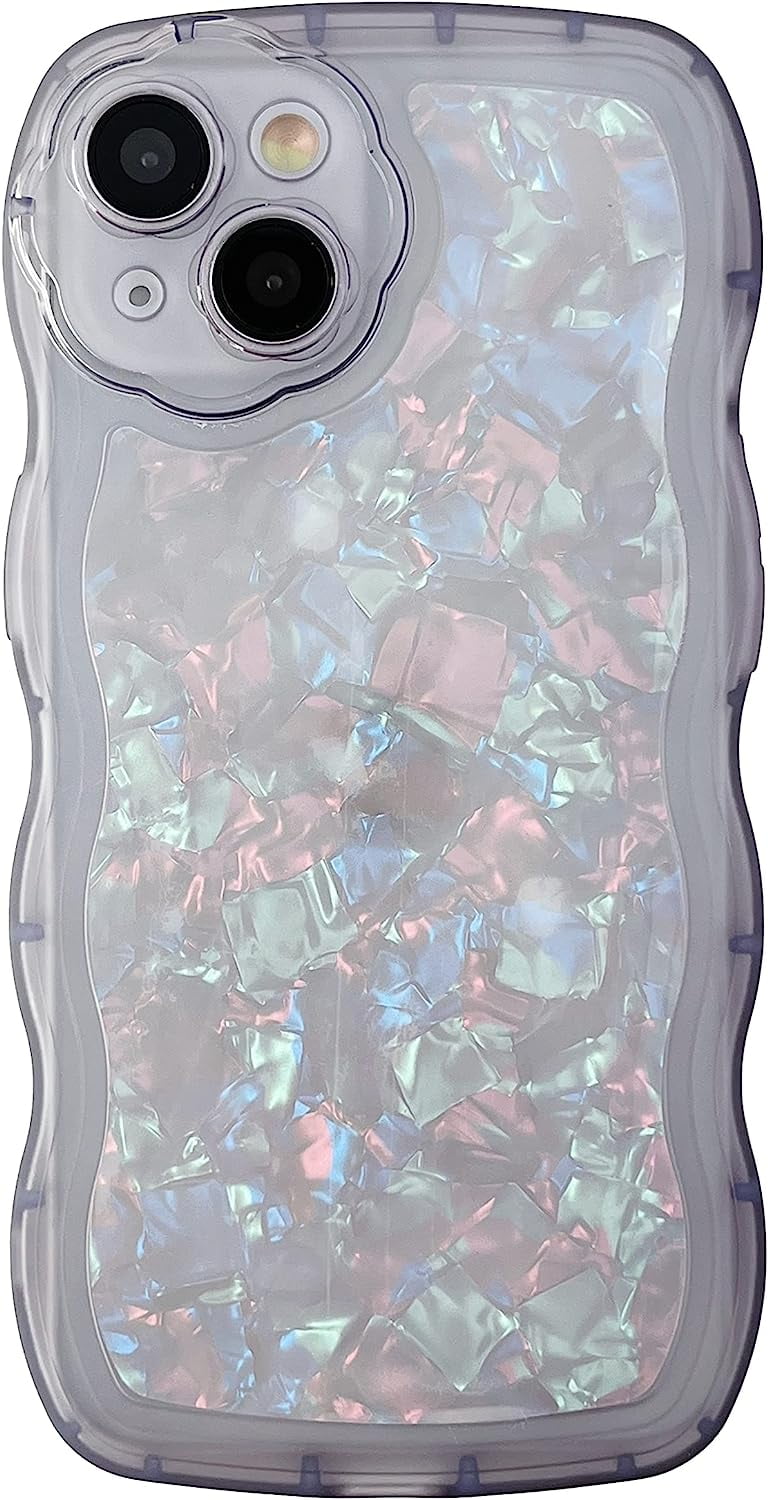 Glitter Shell Pattern Bling Sparkling Curly Wave Frame Clear Soft ...