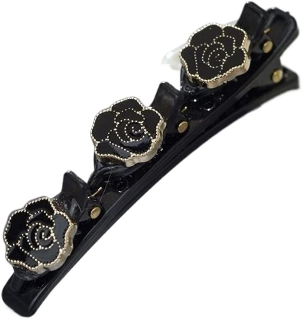 Glitter Shiny Braided Hair Side Clip Women Bangs Fixed Clip Tooth ...