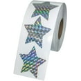 Glitter Silver Metallic Star Stickers 2inch Shiny Star Labels for DIY ...
