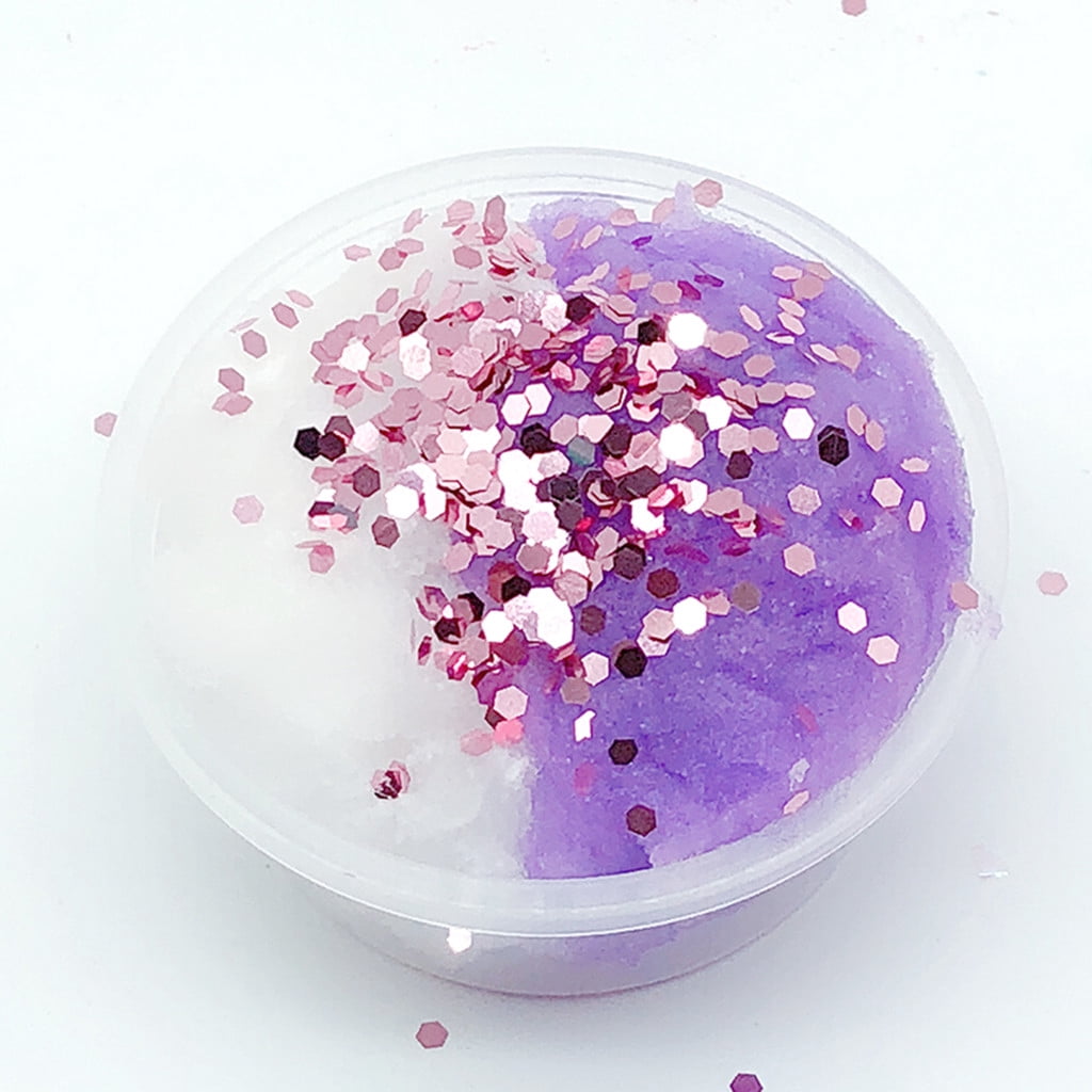 Glitter Slime Purple and White DIY Toy for Kids & Adults - Two Tone ...