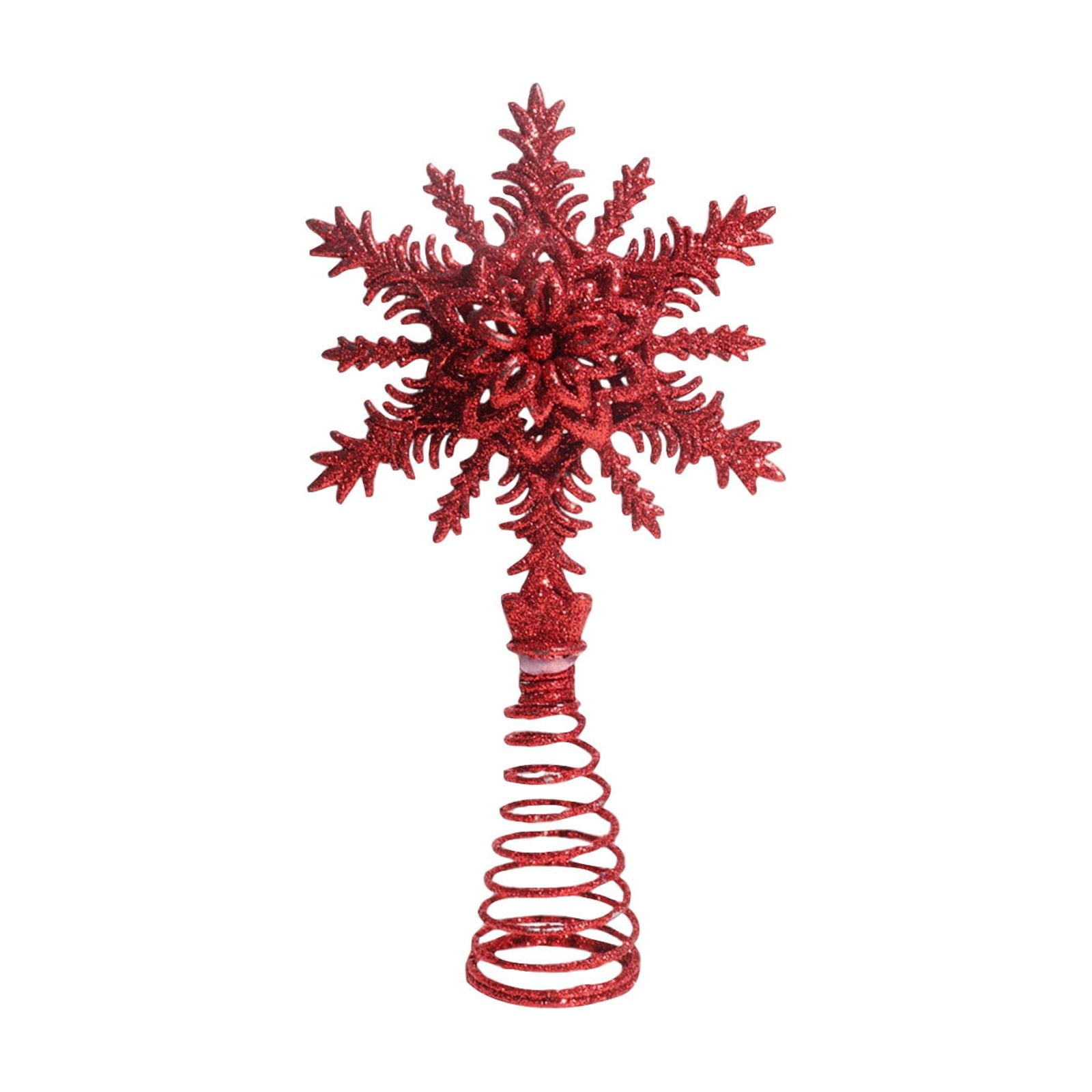 Glitter Snowflake Christmas Tree Topper - Sparkling Snow Flake ...