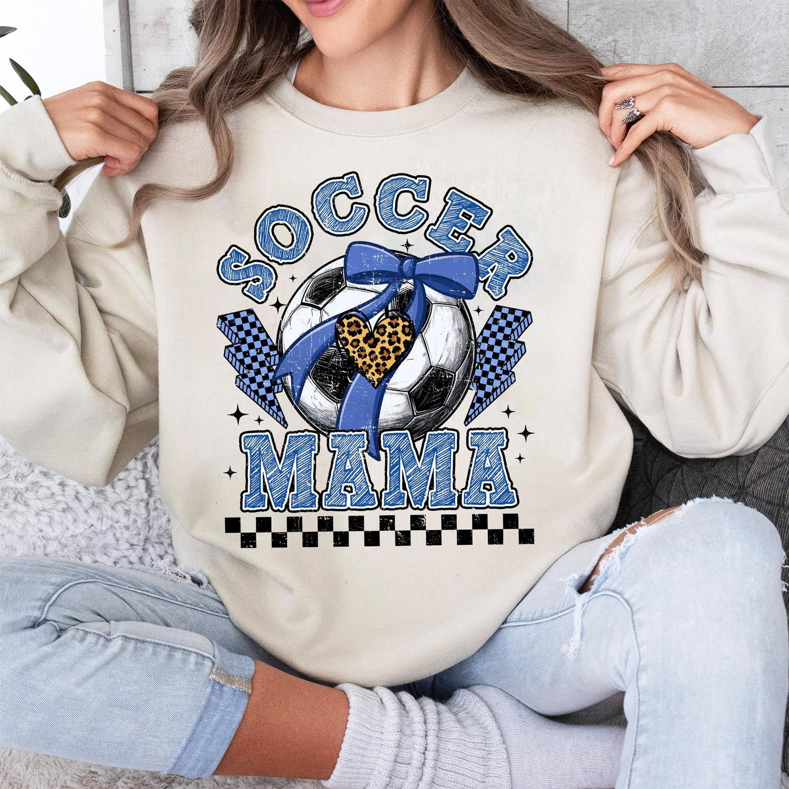 Glitter Soccer Sweatshirt, Game Day Soccer Shirt, Retro Checkered ...