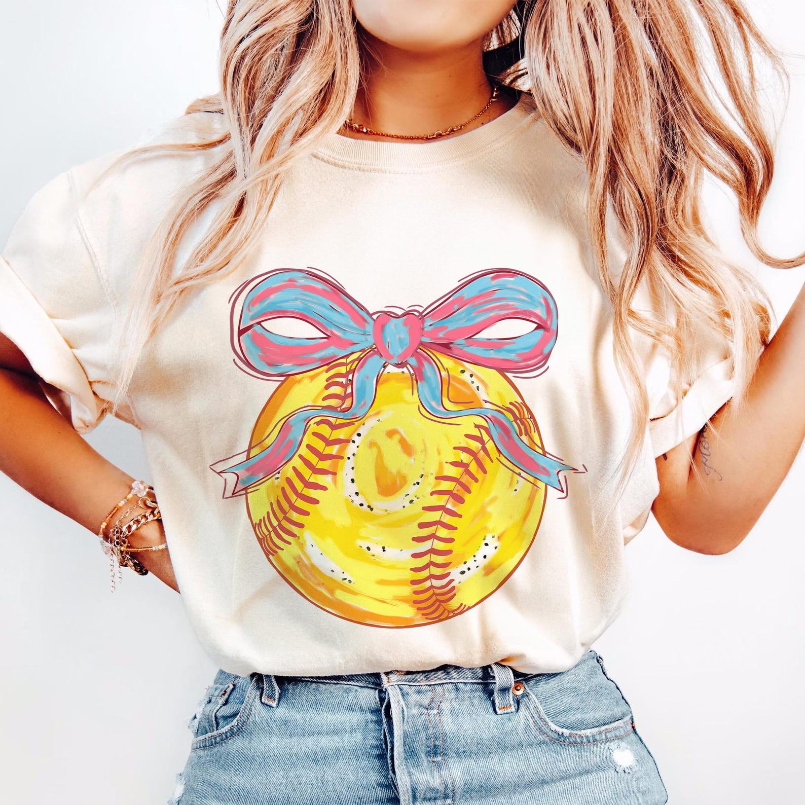 Glitter Softball Coquette shirt, Game Day Softball shirt, Softball Bow ...