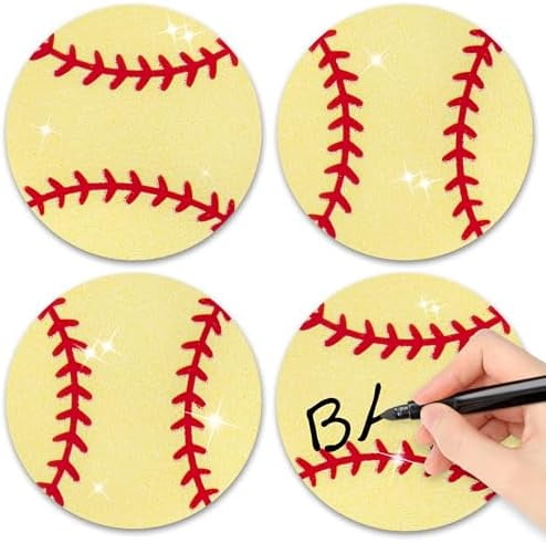 Glitter Softball Cutouts- 100Pcs Sport Ball Cut Outs Bulletin Board ...