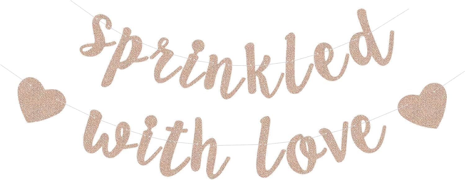 Glitter Sprinkled with Love Banner, Baby Shower Banner, Bridal Shower ...