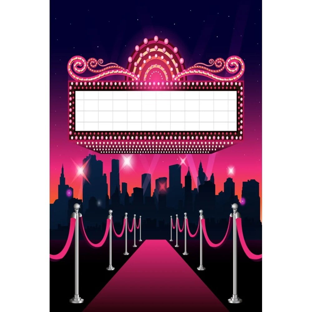 Glitter Stage Red Carpet Stair Star Photocall Backdrop Birthday Party ...