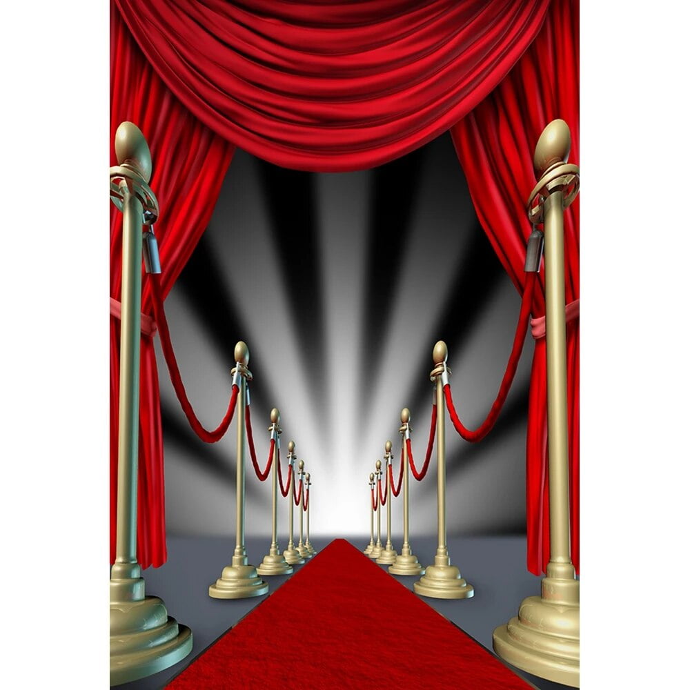 Glitter Stage Red Carpet Stair Star Photocall Backdrop Birthday Party ...