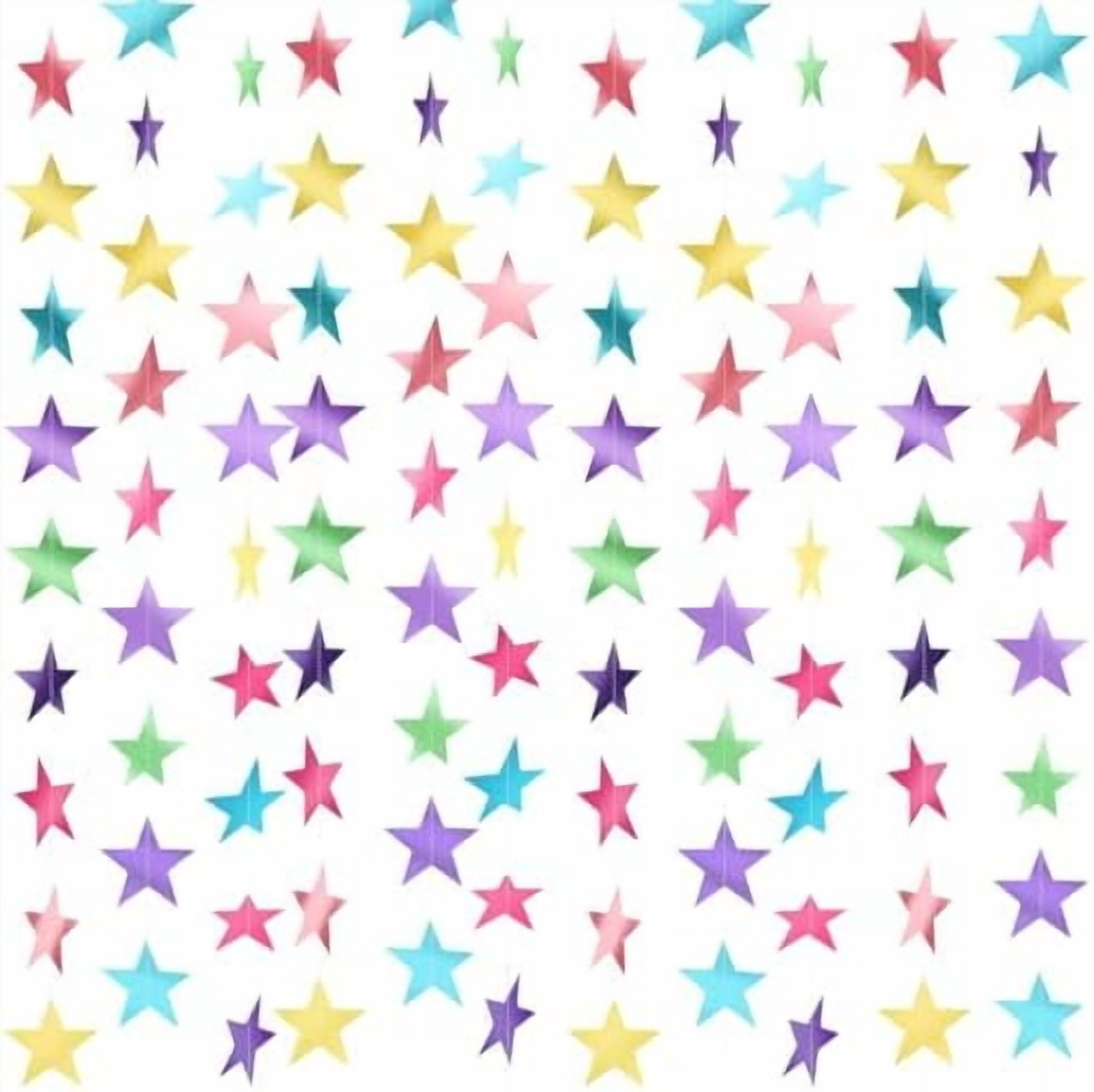 Glitter Star Garland Banner 2026 New Years Decor 130 Feet Star Hanging ...